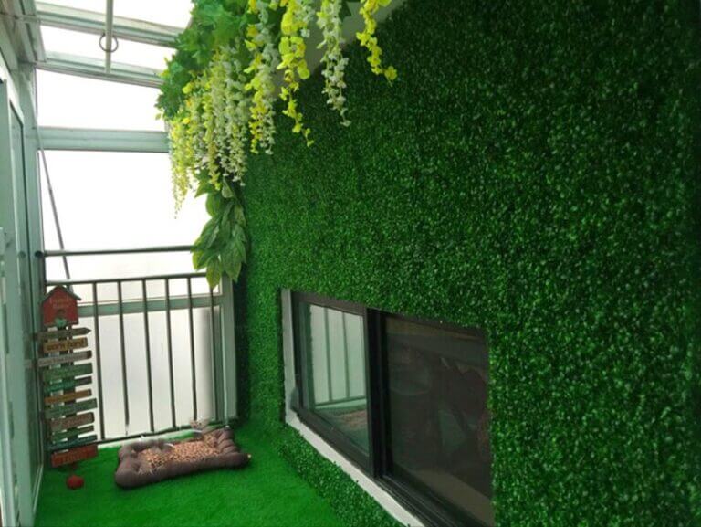 Artificial grass wall with flowers - artificial grass wall manufacturer ...